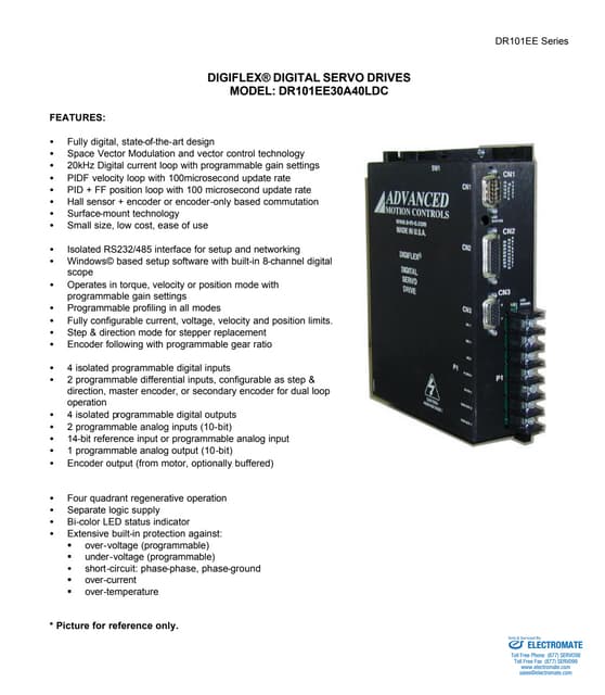 Advanced motion controls dr101ee25a20nac | PDF