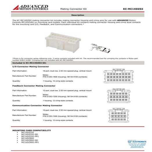 Advanced motion controls kc mc1xdz02 | PDF