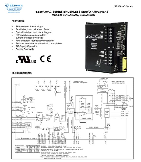 Advanced motion controls s30a8 | PDF