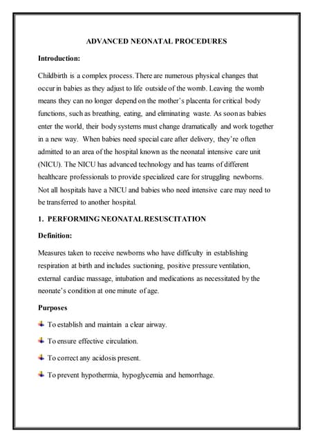 Neonatal resuscitation | PPT