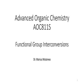 Functional group interconversions(oxidation reduction) | PPTX