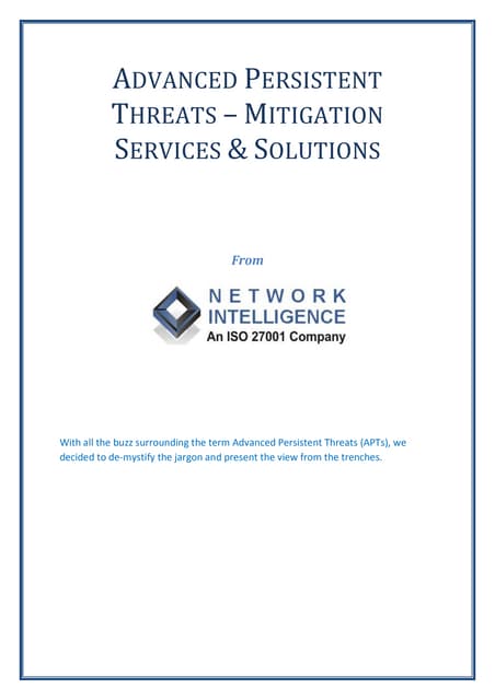 Threats Intelligence and analysis . pptx | PPT
