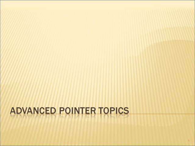 Advanced+pointers | PPT Advanced+pointers | PPT