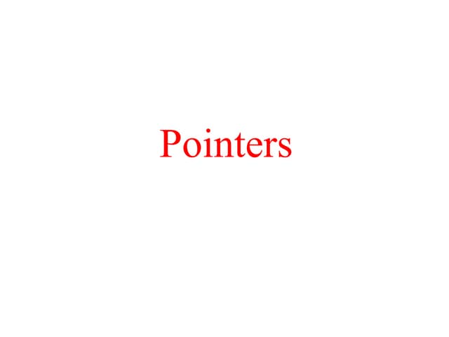 Advanced pointers | PPT | Programming Languages | Computing Advanced pointers | PPT | Programming Languages | Computing