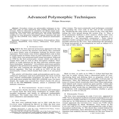 Advanced polymorphic techniques | PDF