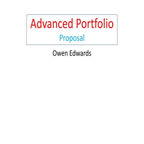 Advanced portfolio | PPTX
