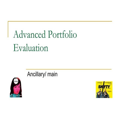 Advanced portfolio evaluation questions | PPT