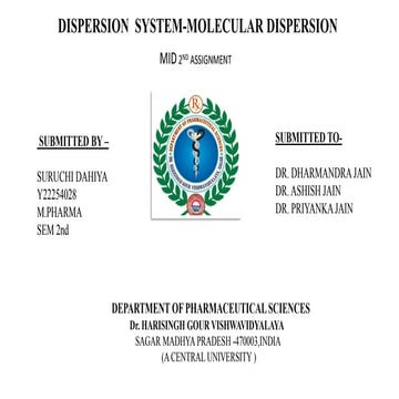 molecular dispersion slidshare | PDF