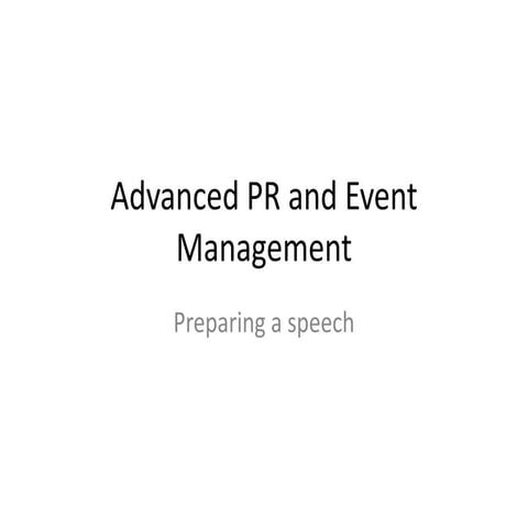 Advanced pr speech | PPTX