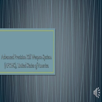 Advanced precision kill weapon system (apkws), United States of America ...