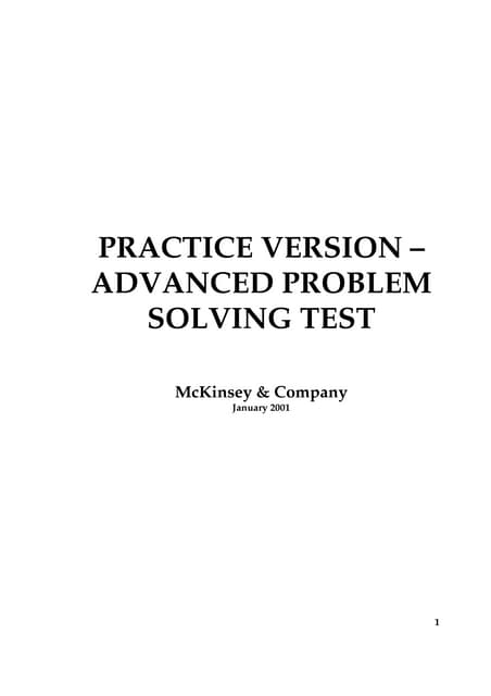 Advanced Problem Solving Sample | PDF Advanced Problem Solving Sample | PDF