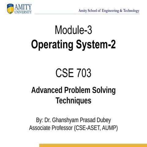 Advanced problem solving techniques CSE703 Module-3 (2).pptx