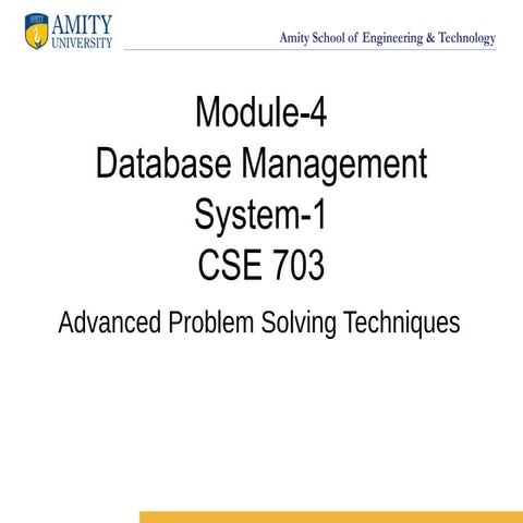 Advanced problem solving techniques CSE703 Module-4 (1).pptx