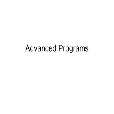 Advanced Programs | PPT | Fitness and Exercise | Healthy Living