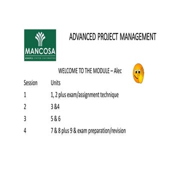 ADVANCED PROJECT MANAGEMENT Units 1-9.pptx