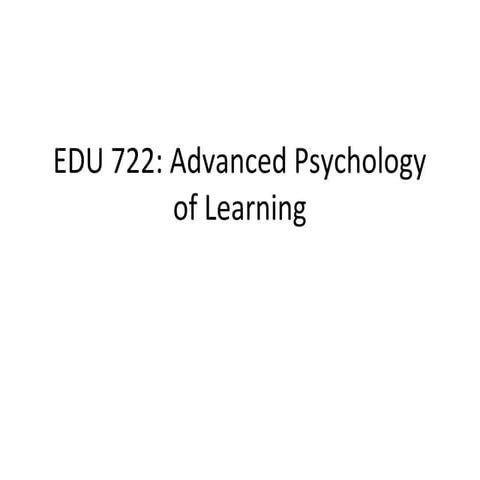 Psychology of Learning | PPT