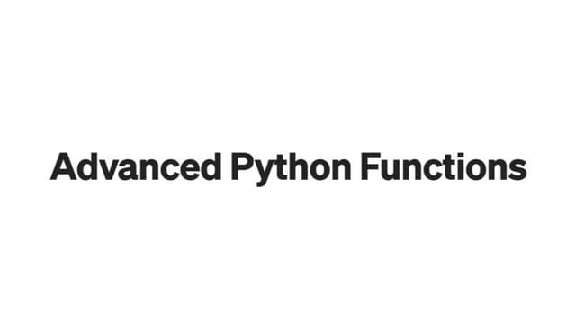 Advanced Python after beginner python for intermediate learners | PPT Advanced Python after beginner python for intermediate learners | PPT