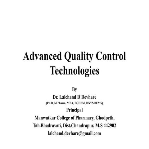 Advanced Quality Control Technologies.pptx