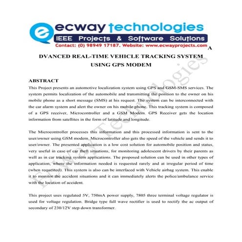vehicle tracking using gsm and gps with arduino and lcd | PPT