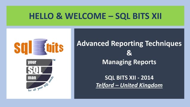 Advanced SSRS Reporting Techniques | PDF Advanced SSRS Reporting Techniques | PDF