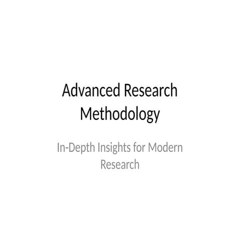 Definition: Systematic plan for conducting research Importance: Ensures ...