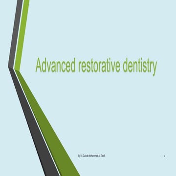 Advanced restorative dentistry | PPTX