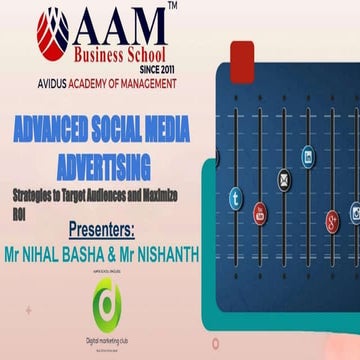 The Advanced Social Media Advertising PPT | PPTX