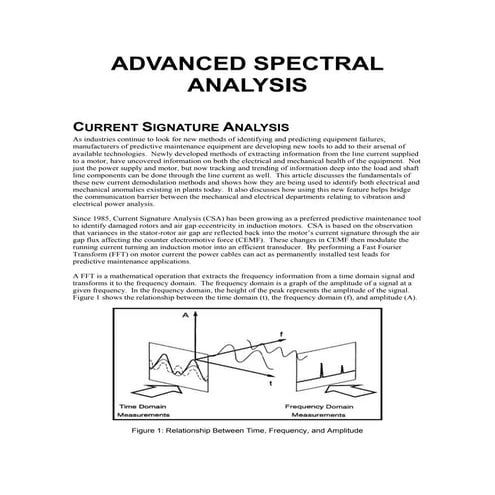 Advanced spectral analysis | PDF