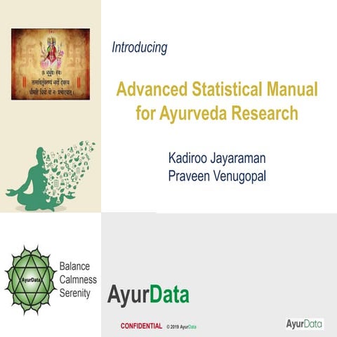 Advanced statistical manual part i | PPT