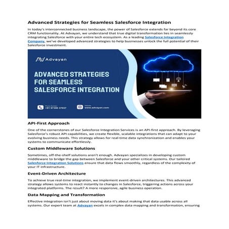 Advanced Strategies For Seamless Salesforce Integration Pdf