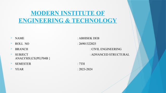 INTRODUCTION TO FINITE ELEMENT ANALYSIS | PPTX
