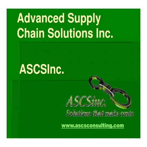 Advanced Supply Chain Solutions Inc. Ascs Inc | PDF