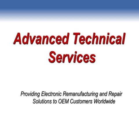 Advanced technical services unipower power point 101018 | PPT