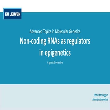 Regulatory RNA at epigenetic level | PPTX