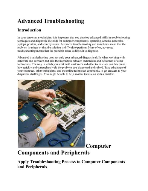 Basic Troubleshooting | PPT
