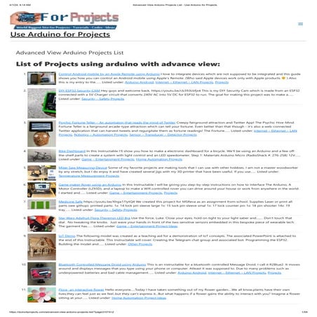 Advanced View Arduino Projects List Use Arduino For Projects 2pdf 