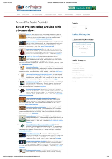 Electronics Projects List for Engineering Students | PPT | Consumer ...