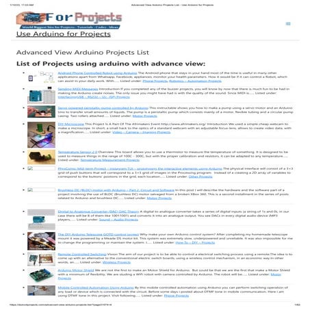 Advanced View Arduino Projects List Use Arduino For Projects 04 Pdf