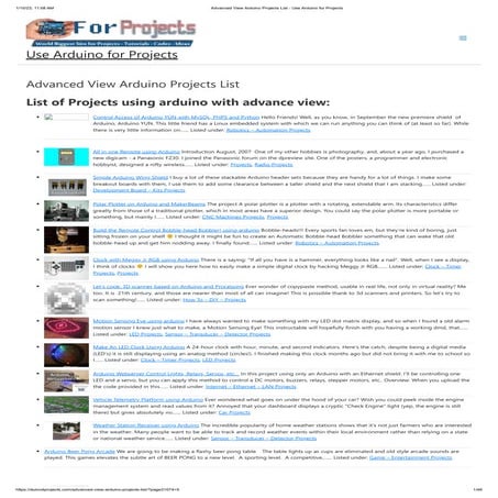 Advanced View Arduino Projects List Use Arduino For Projects 05 Pdf 3849