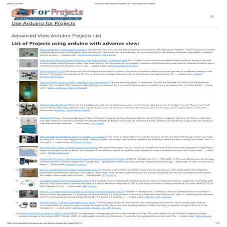 Advanced View Arduino Projects List Use Arduino For Projects {4} Pdf