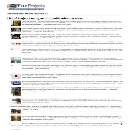 Advanced View Arduino Projects List Use Arduino For Projects 3 Pdf 0624