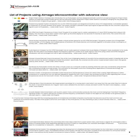 Advanced View Of Atmega Microcontroller Projects List Atmega32 Avrpdf 