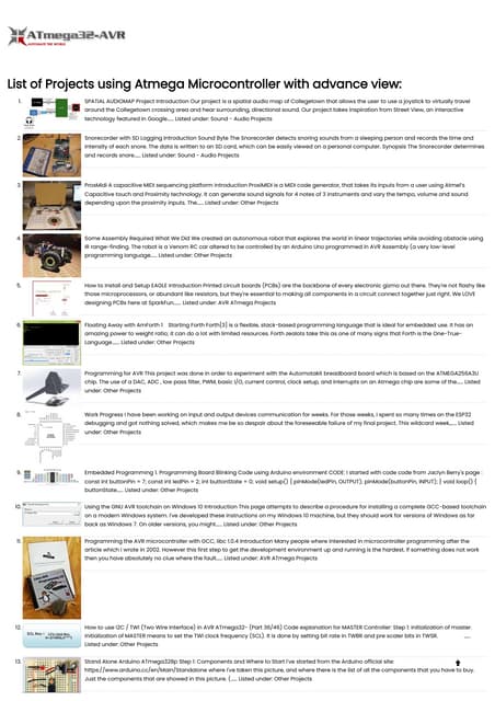 Avr Atmega16 Based Projects List Atmega32 Avr Atmega16 Based