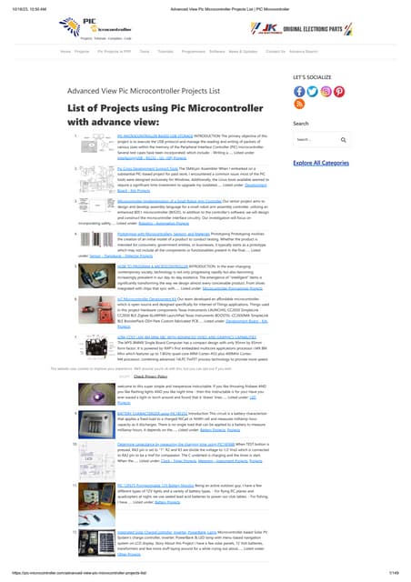 Advanced View Pic Microcontroller Projects List Pic Microcontrollerpdf Computing