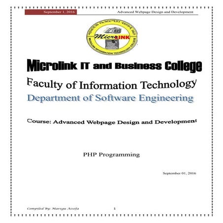 Advanced Webpage Compiled Note1.pdf | Web Development | Internet
