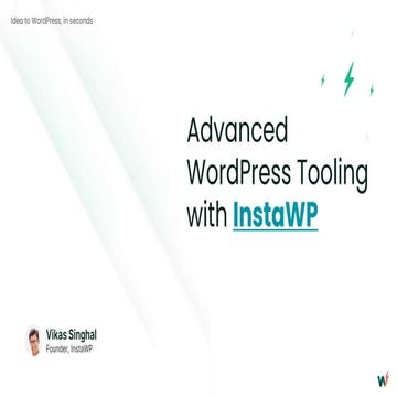 Advanced WordPress Tooling: By InstaWP.com