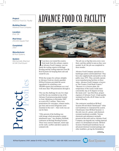 Ib Roof System presentations