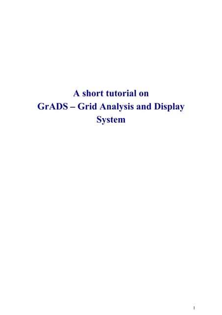 GrADS_reference_card.pdf | Technology & Computing
