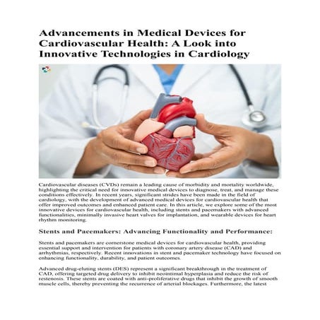 Most Innovative Medical Devices for Cardiovascular Health | The ...