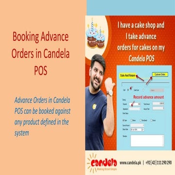 Book Advance Orders with Candela POS | PPT